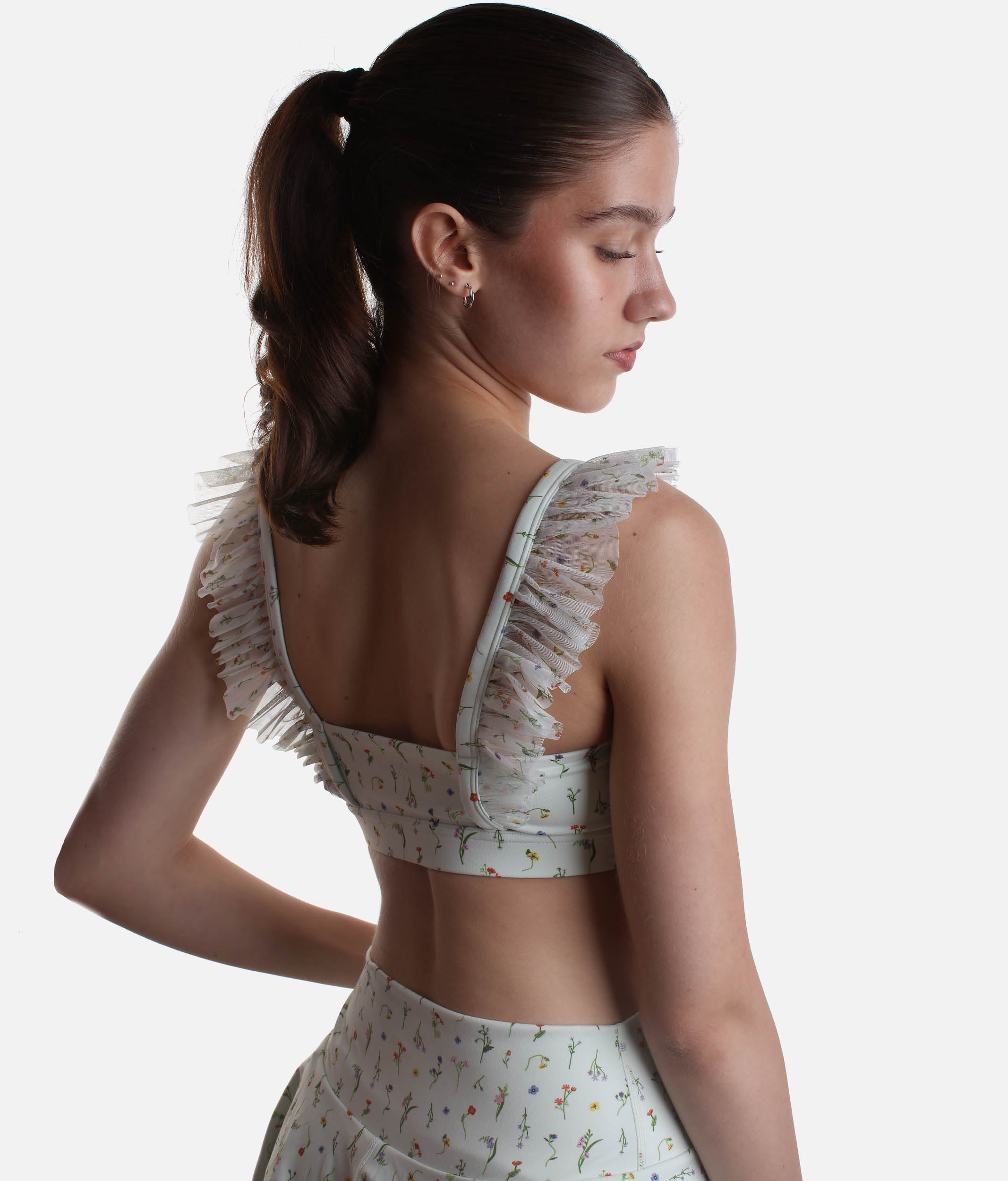 POPFLEX Romance Ruffle Bra – Low Impact, High Style – Dance World