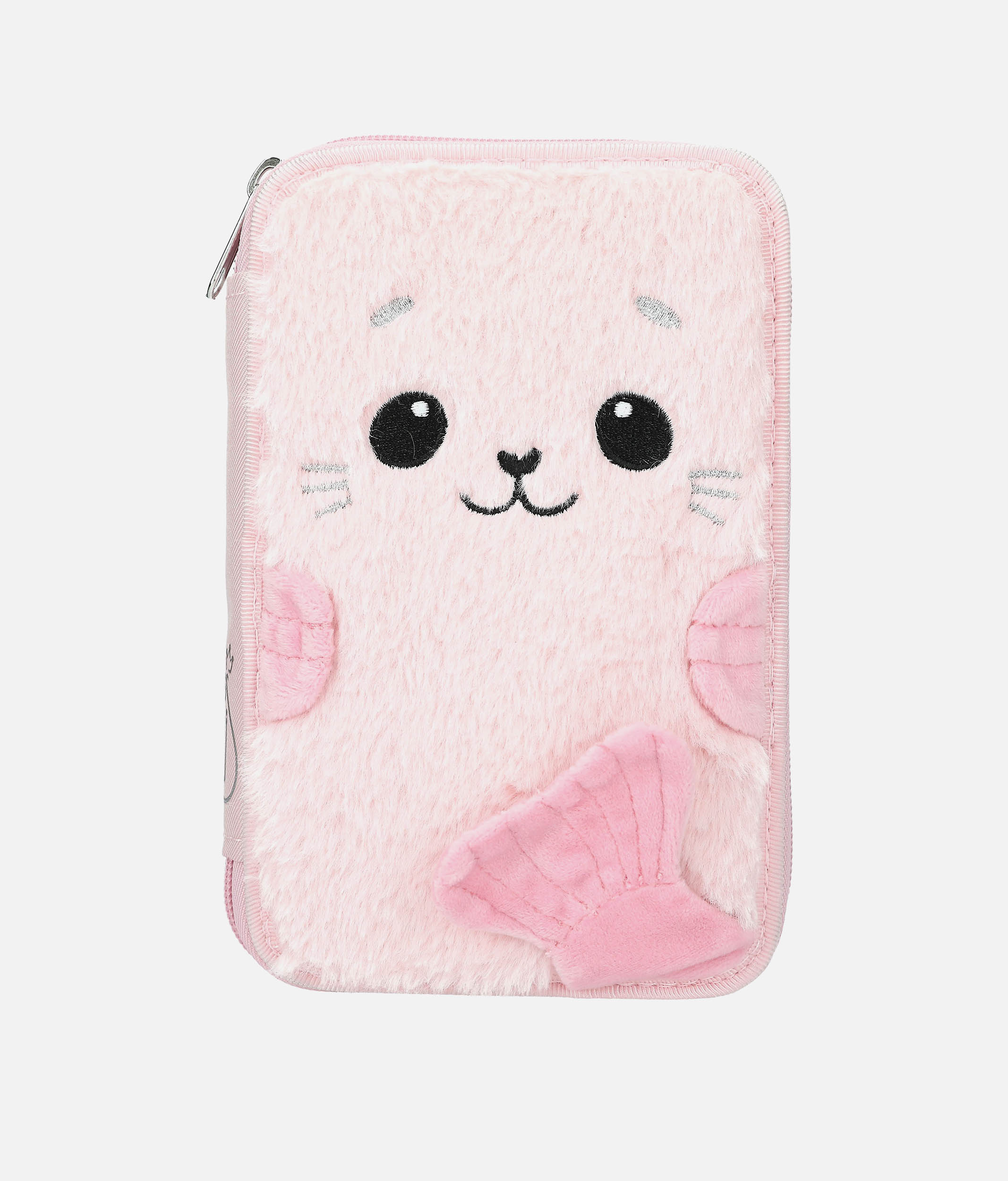 Princess Mimi Double Pencil Case | Fluffy Pink Seal Design for Girls ...